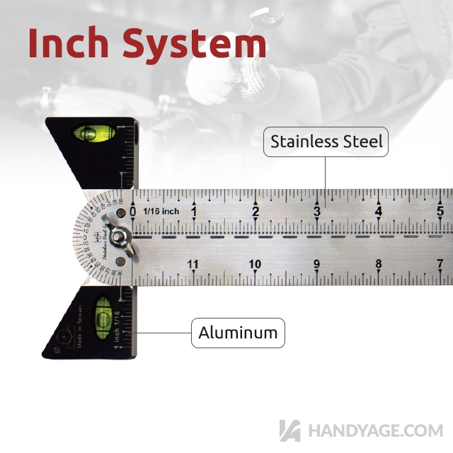 Multifunctional T-Square Ruler- Inch Type::Handy-Age Industrial Co., Ltd.